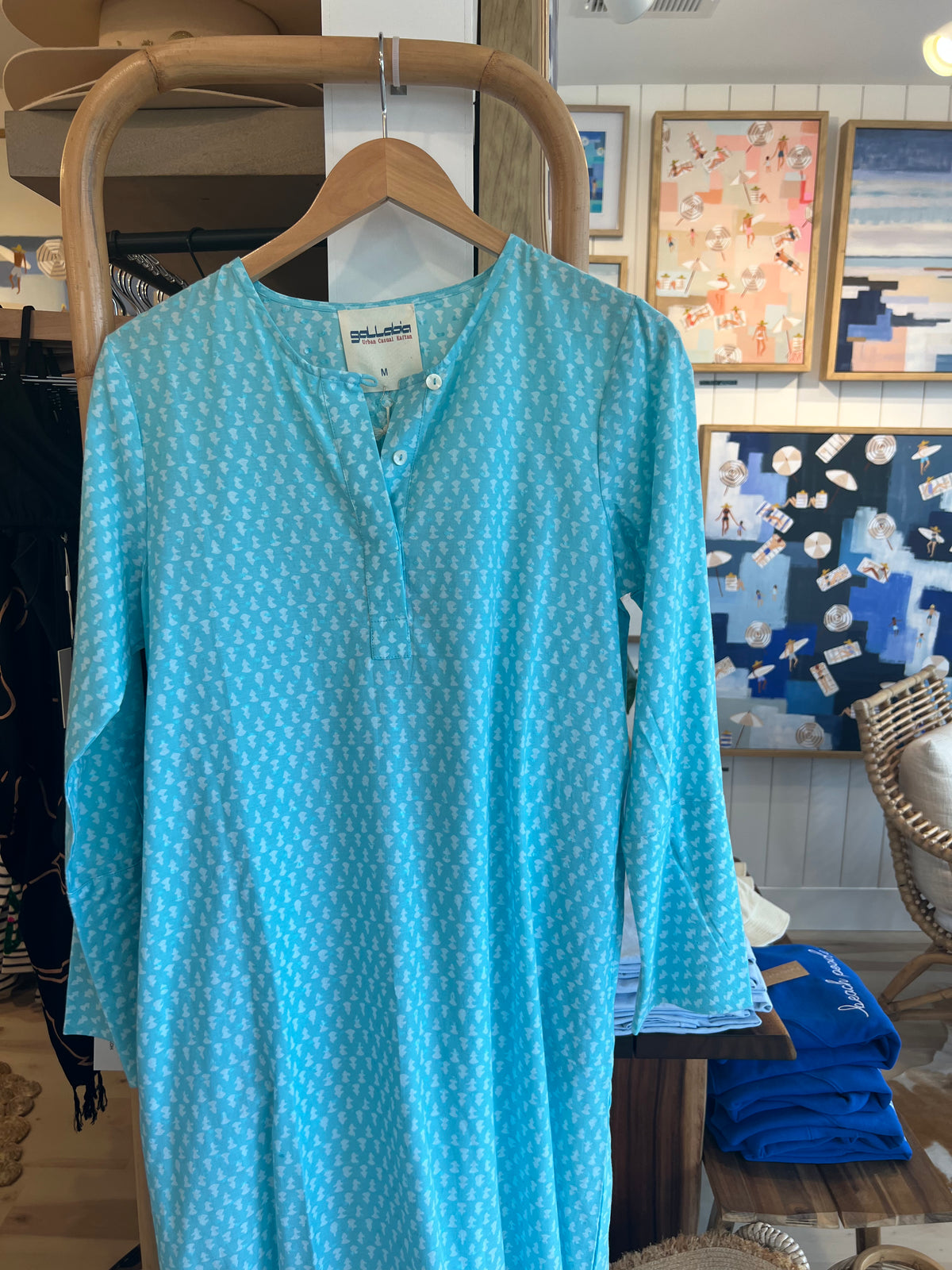 Gallabia Blue Dress – beachpeoplestudio